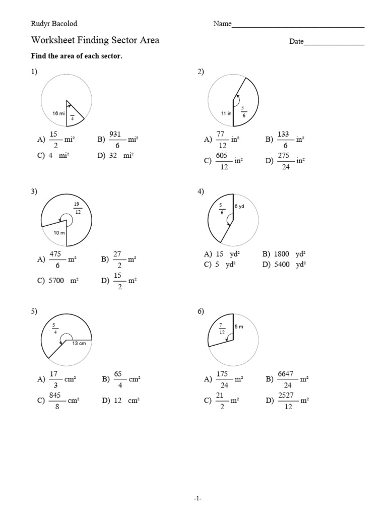 Finding Arc Length Medium Multiple Choice | PDF