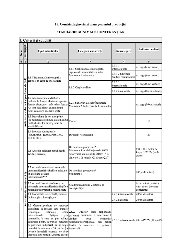 Comisia 17. Ing Industriala | PDF