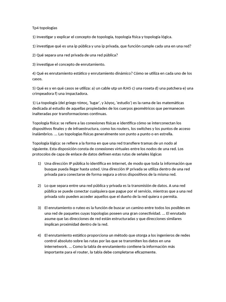 Tp4 Redes | PDF