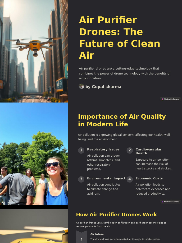 Air Purifier Drones The Future of Clean Air | PDF