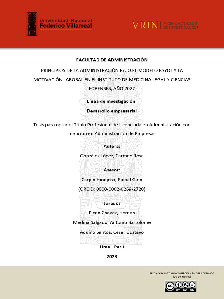 UNFV FA Gonzales Lopez Carmen Rosa Titulo Profesional 2023 | PDF