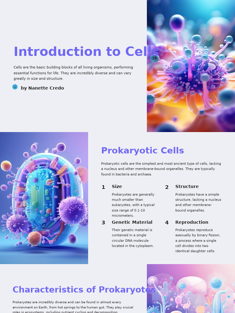 Introduction To Cells 1 | PDF | Cell (Biology) | Science & Mathematics