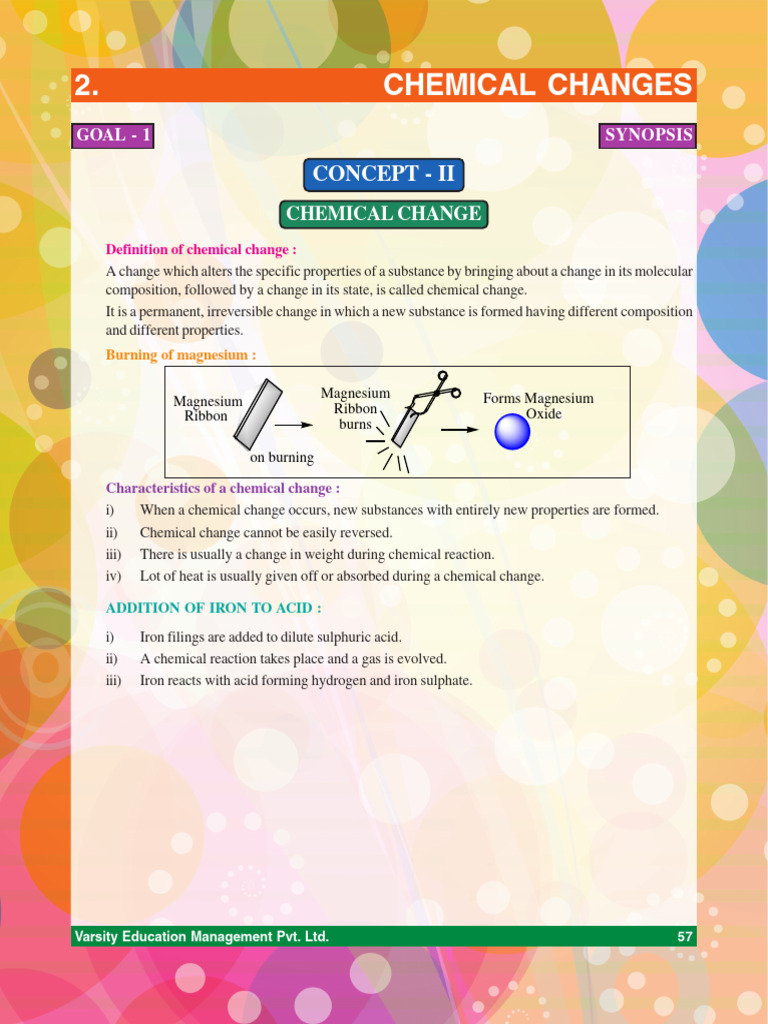 V Class Chemical Change | PDF