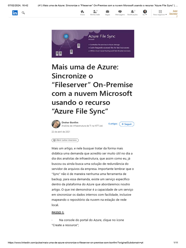 Mais Uma de Azure - Sincronize o Mais Uma de Azure - Sincronize o