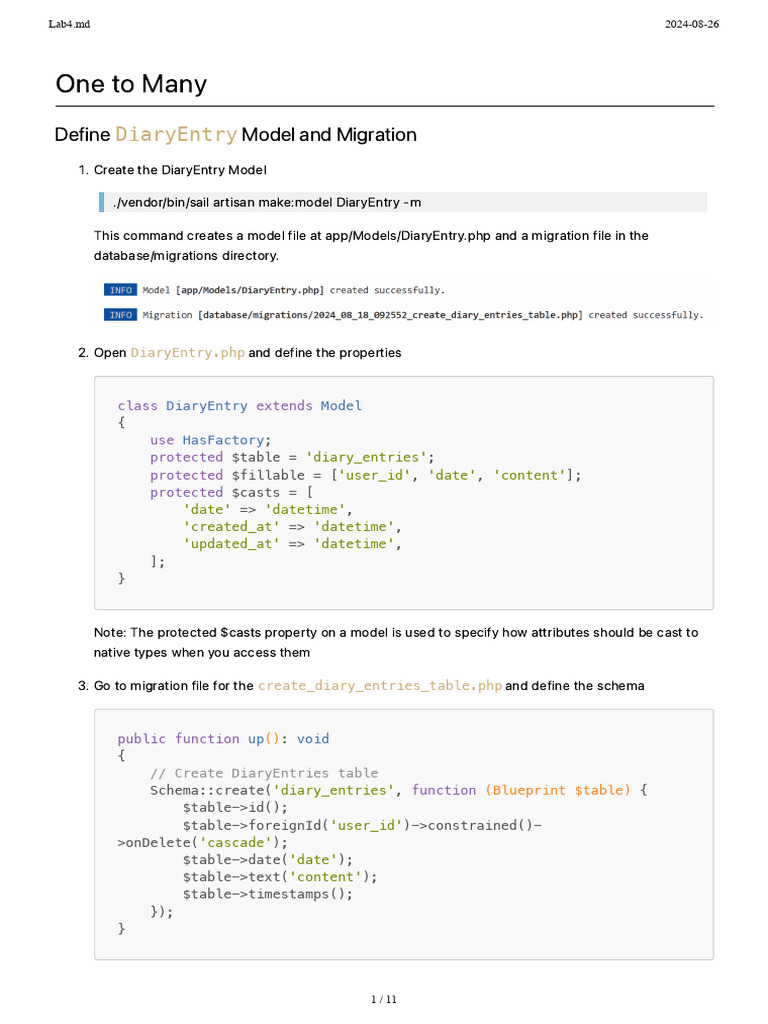 Lab3.2 One to Many | PDF