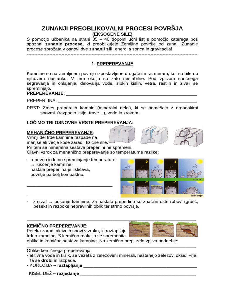 Ucni List - Zunanje Sile | PDF