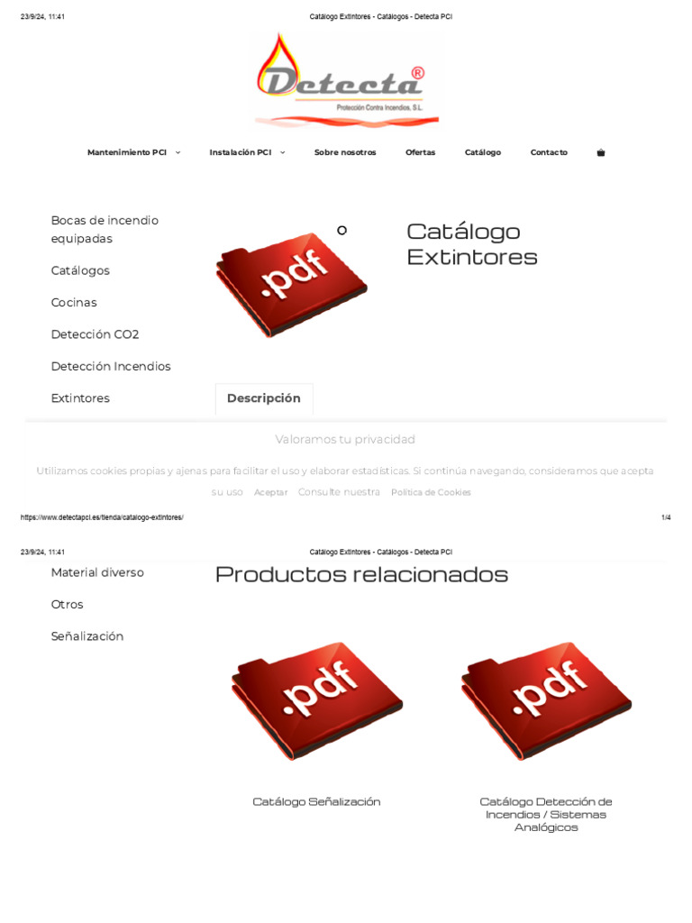 3 Catálogo Extintores - Catálogos - Detecta PCI | PDF | Cookie HTTP