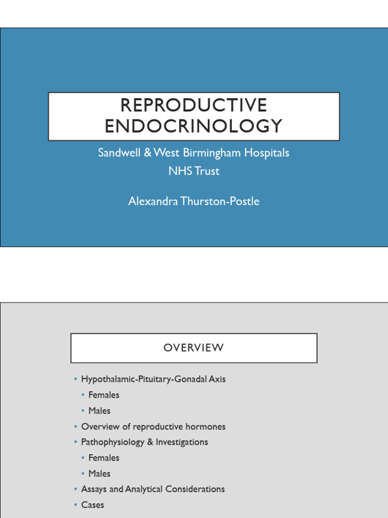Reproductive Endocrinology Tutorial Final | PDF