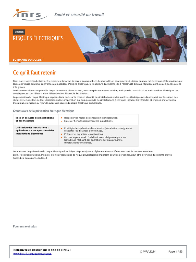 Risques électriques | PDF