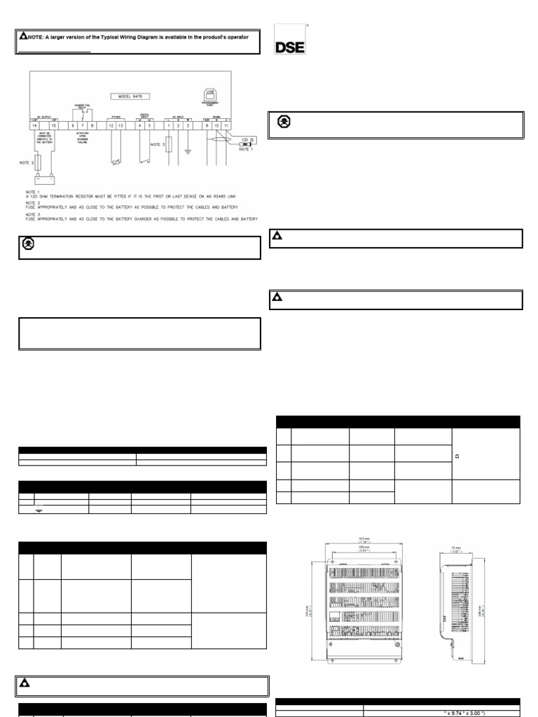 DSE9476 Installation Instructions | PDF