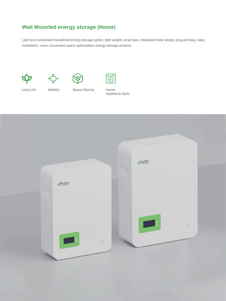 Wall Mounted LiFePO4 Batteries Datasheet | PDF