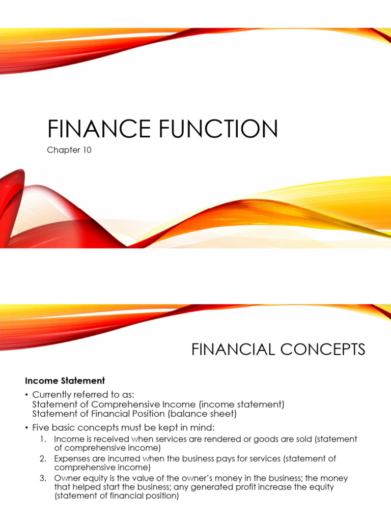 Chapter 10 - Finance Function | PDF