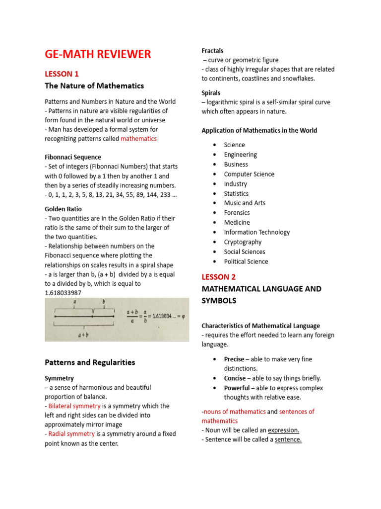 Ge Math Reviewer Pdf