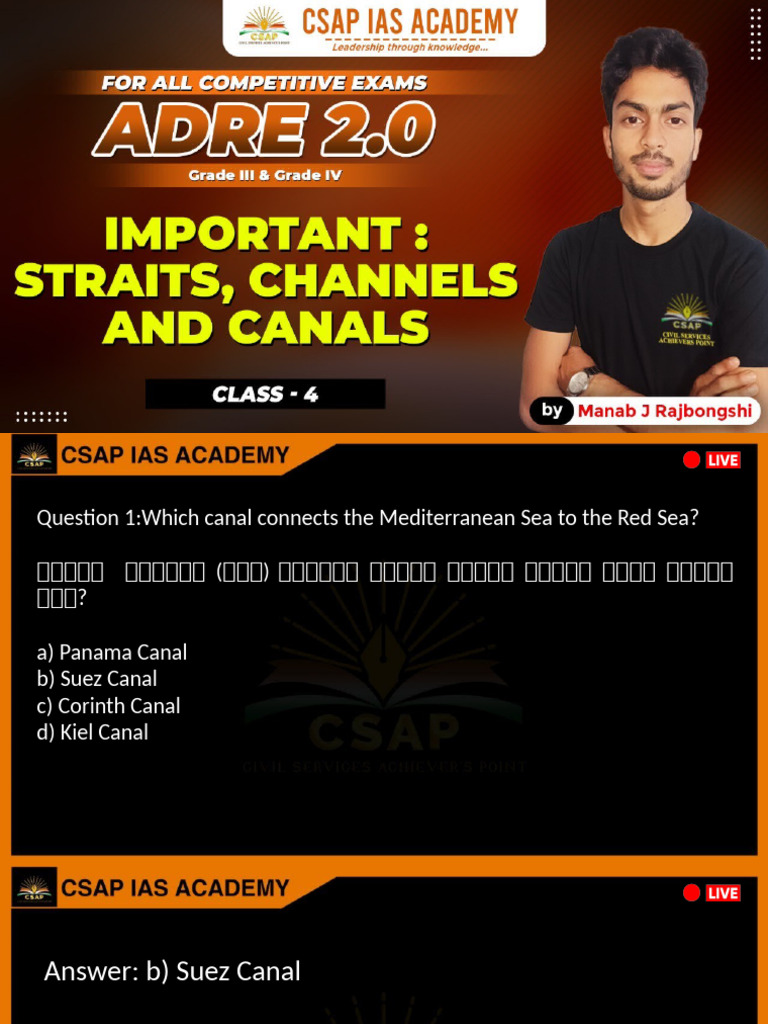 Strait, Channel and Canal Class 4 | PDF