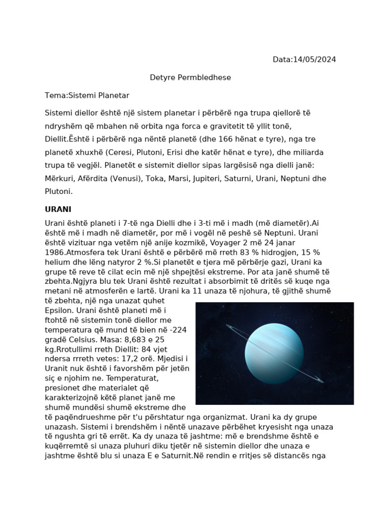 Sistemi Planetar | PDF