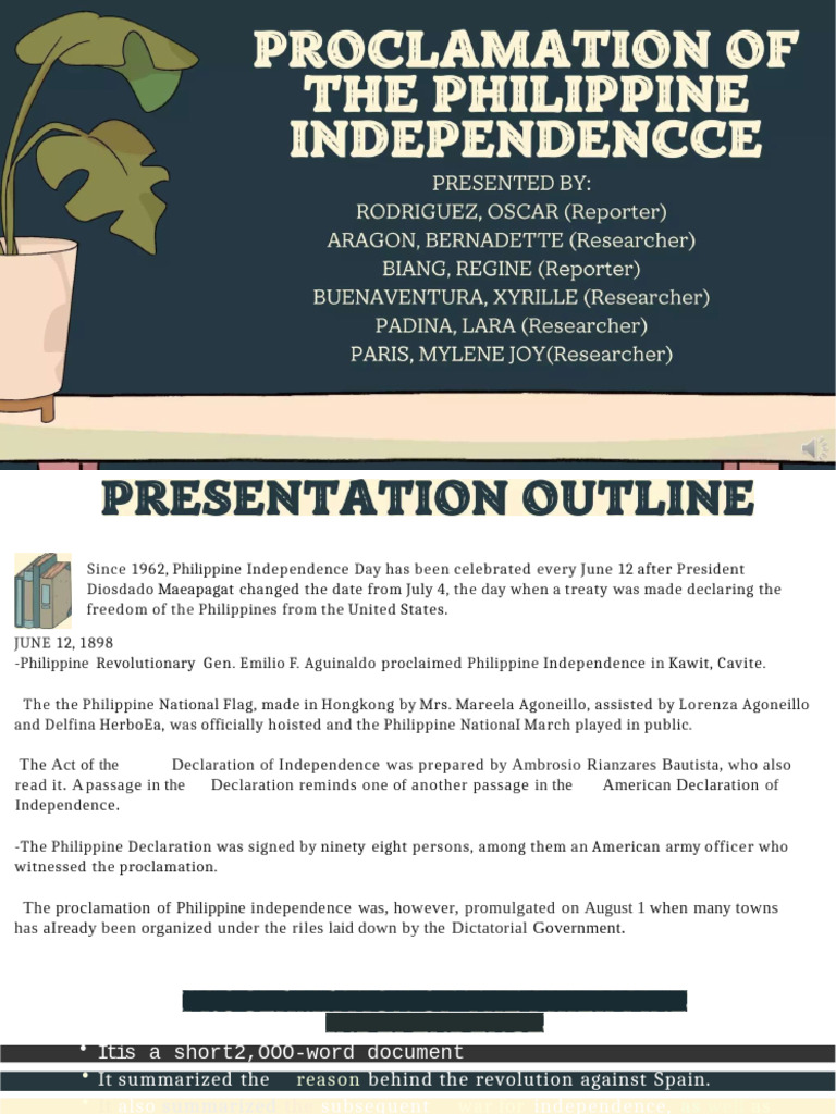 Proclamation of Philippine Independence | PDF