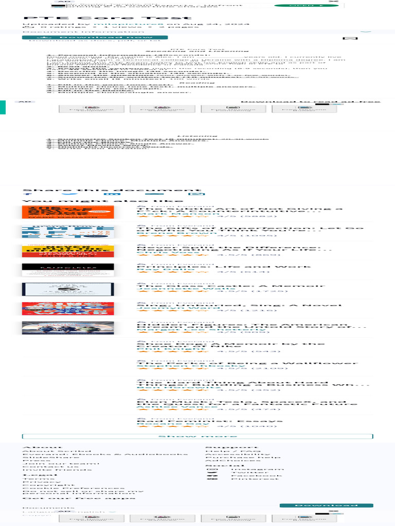Pte Core Test PDF | PDF