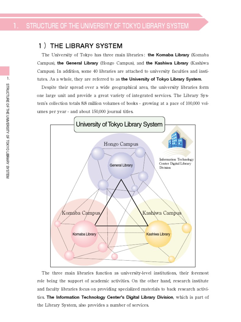 Structure of The University of Tokyo Library System | PDF | Libraries ...