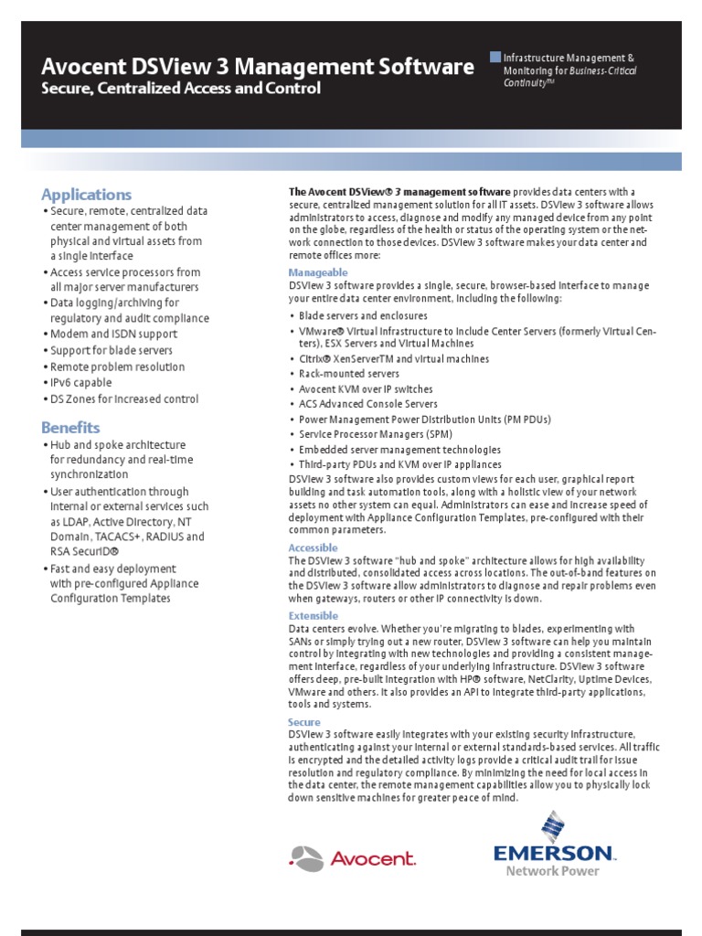 DSView 3 Management Software | PDF | Operating System | Data Center