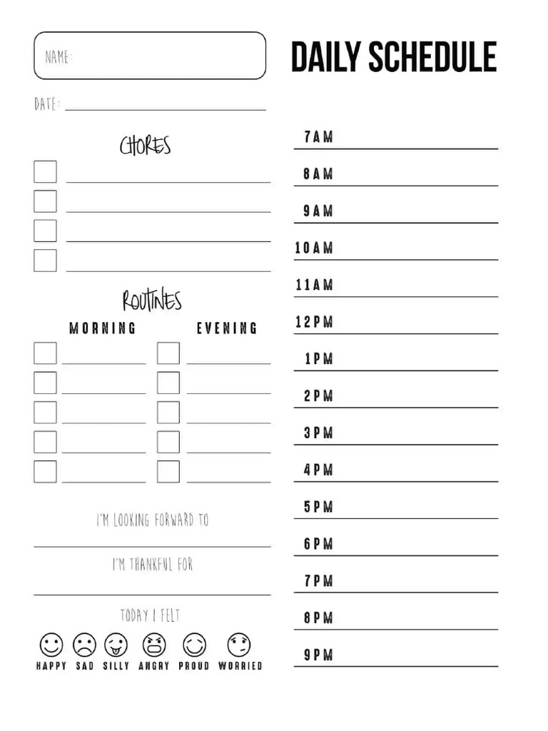 Daily Schedule | PDF