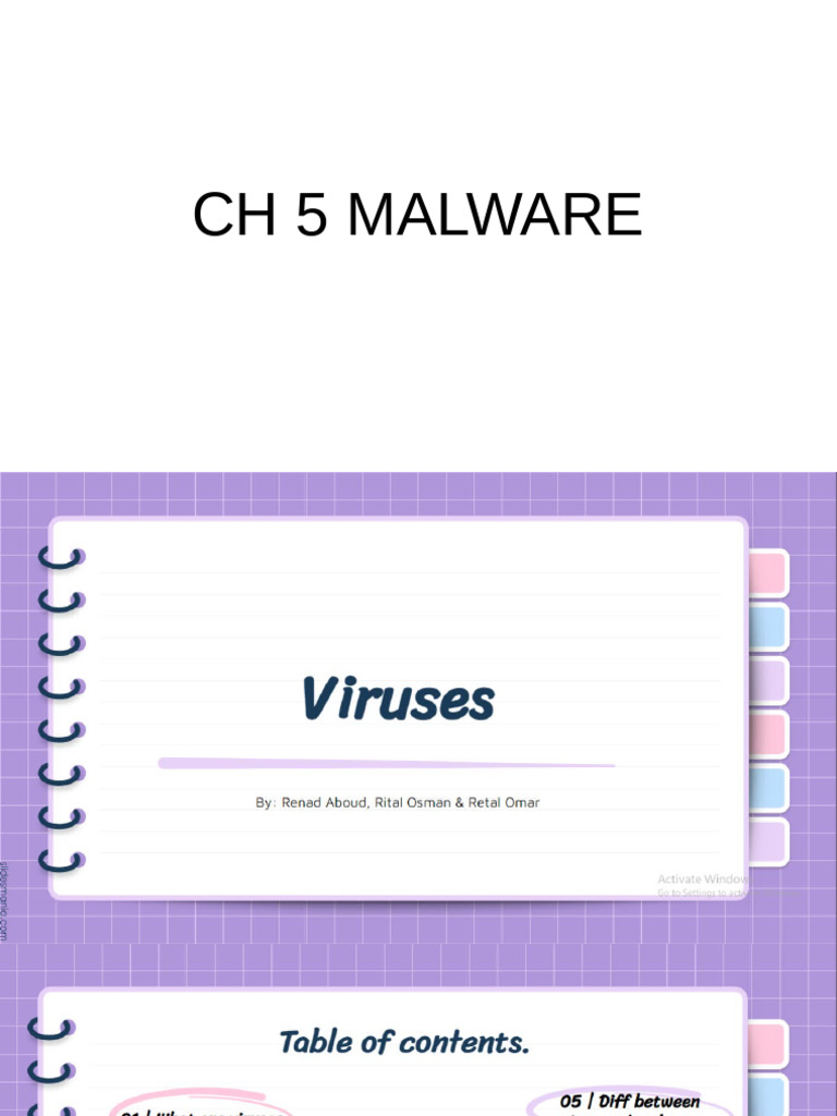 CH 5 Malware | PDF