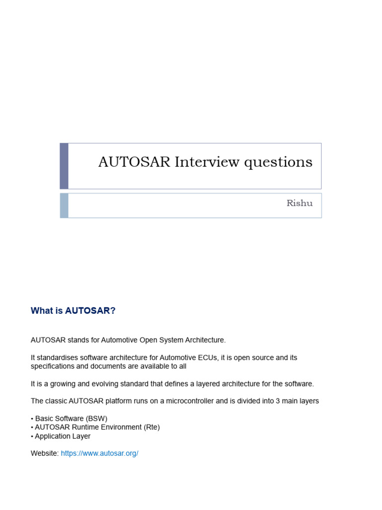 AUTOSAR_PPT | PDF