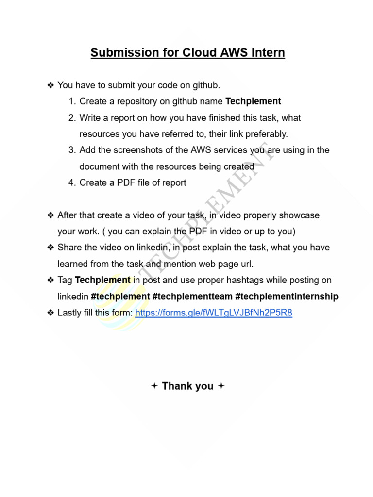 Submission of Week1 Task - Cloud (AWS) | PDF