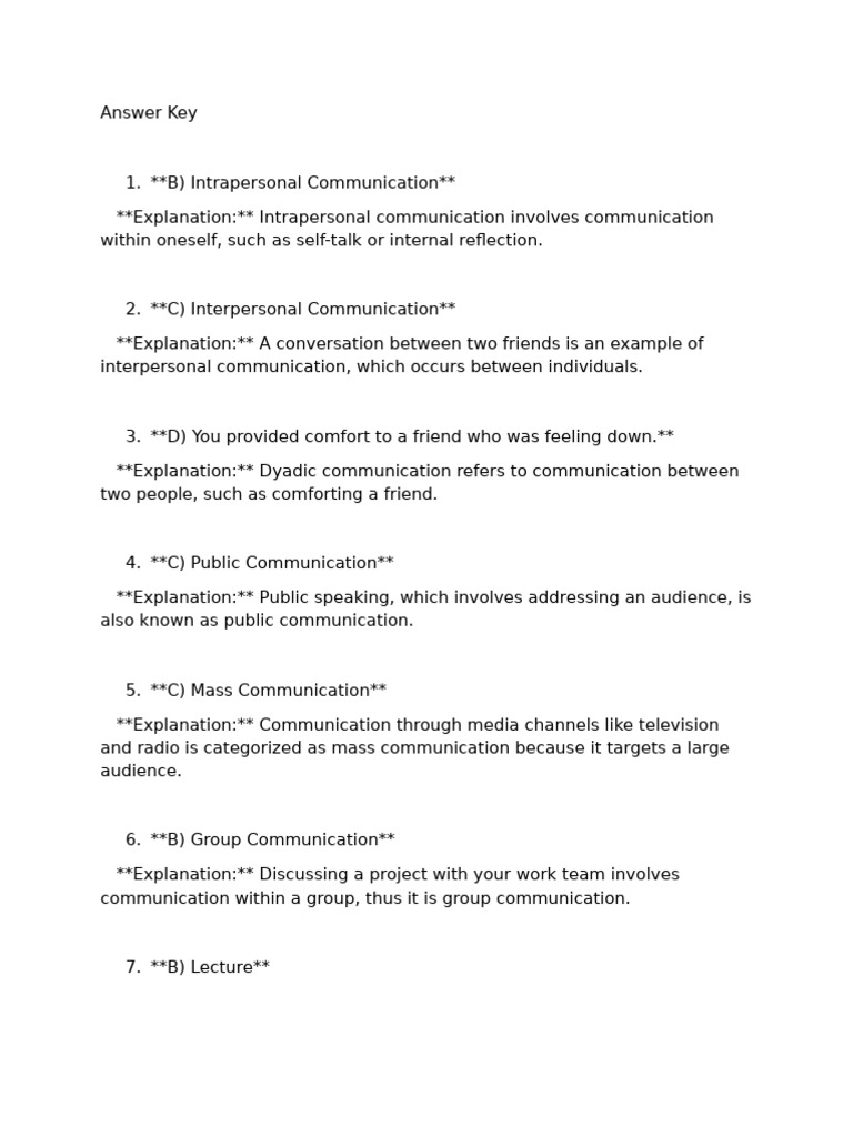 answer key - OC | PDF