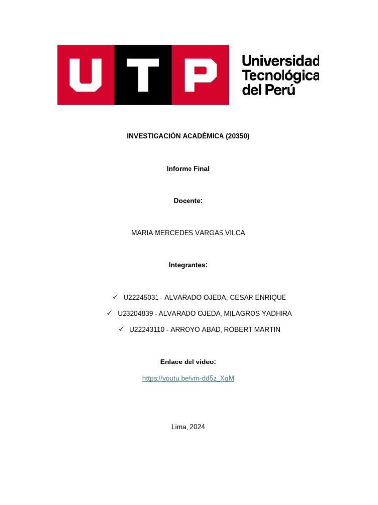 (AC-S17) Semana 17 Informe Final (IF) | PDF