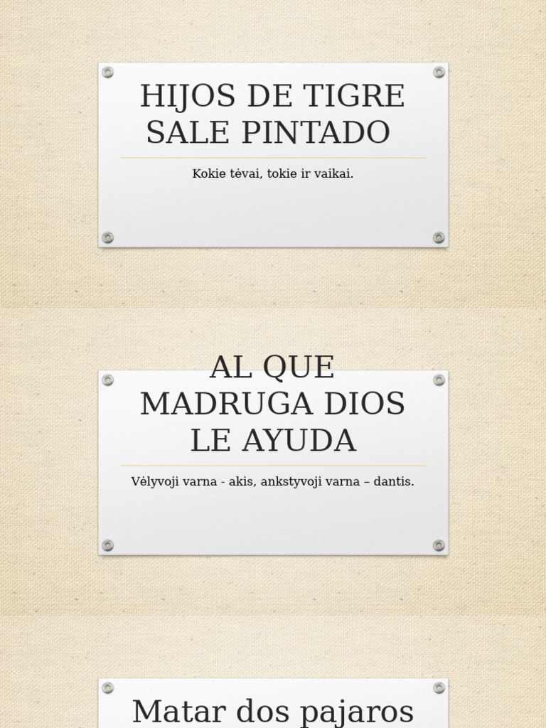 Patarles (Ispanu-Lietuviu) | PDF