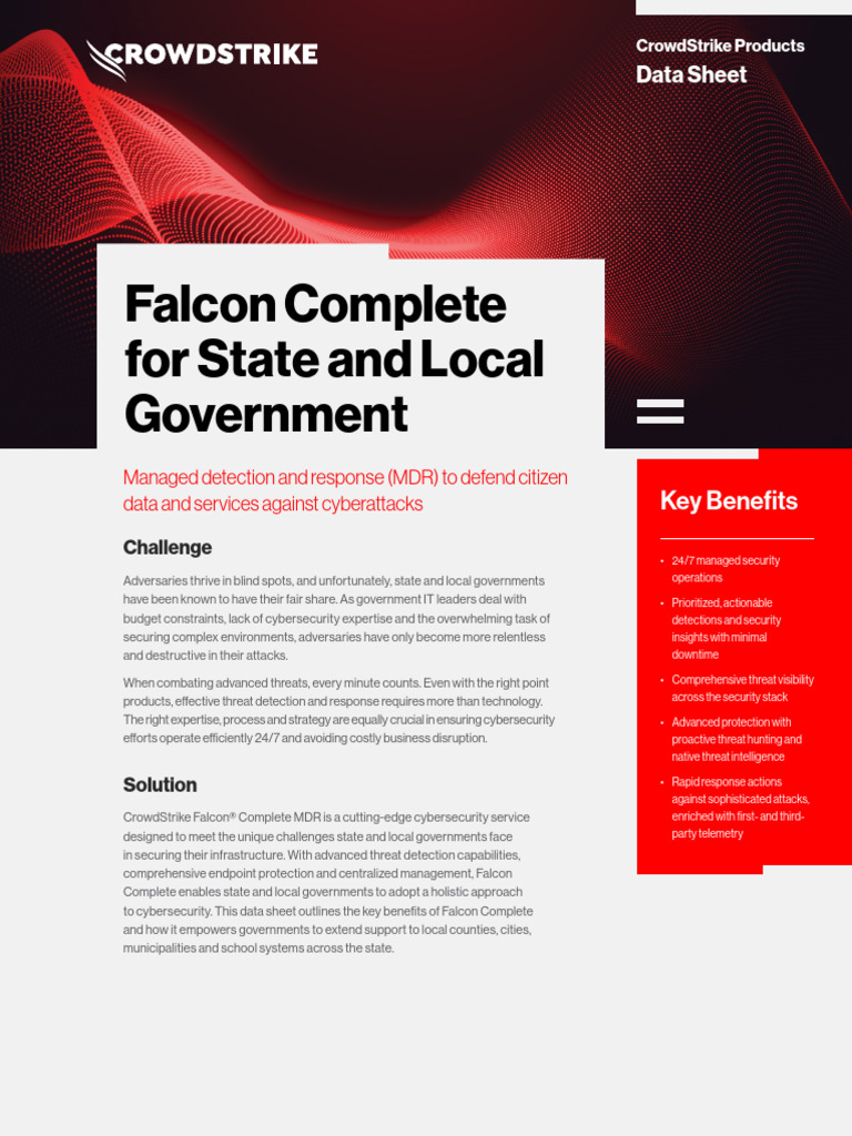 Crowdstrike Falcon Complete for State Government Data Sheet | PDF