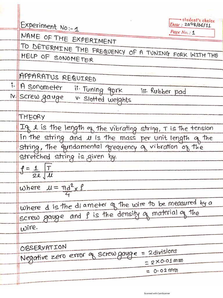 Physics Practicals | PDF