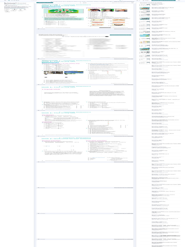 Synchronize1 Essential Worksheets - PDF | PDF