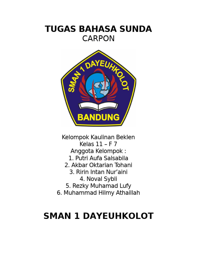 Carpon Basa Sunda | PDF