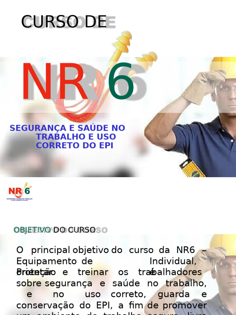 Curso de NR6 - Treinamento de Uso Correto de EPI | PDF