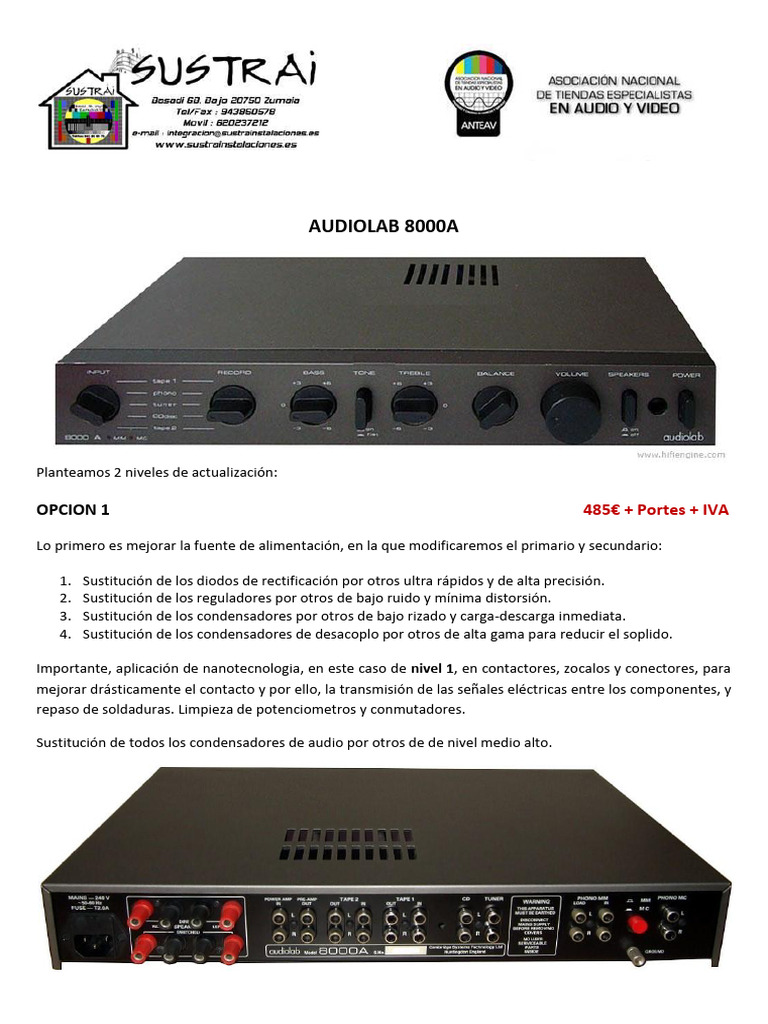 Audiolab 8000a | PDF