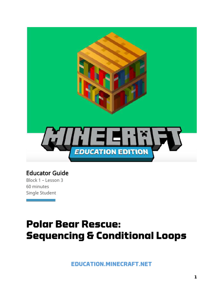 Coding Fundamentals - Block 1 Lesson 3 - Polar Bear Rescue | PDF