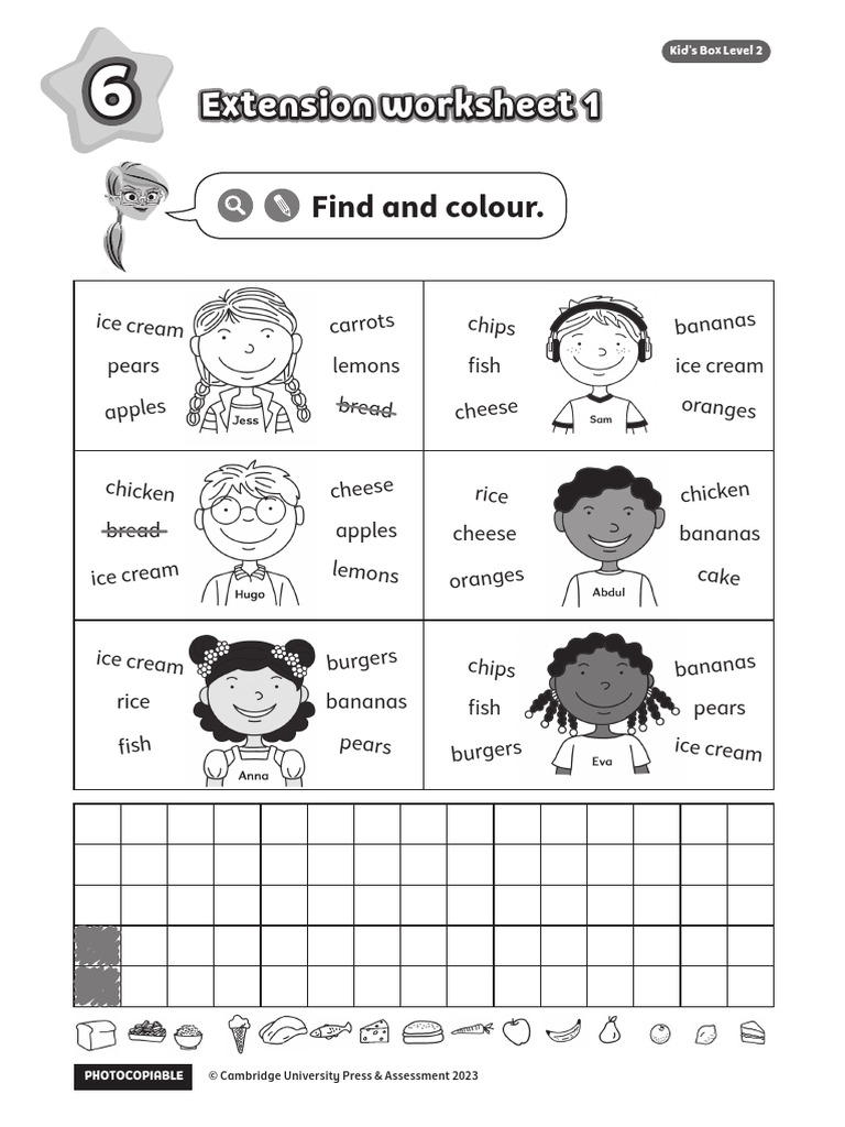 KidsBox_Level 2_Unit 6_extension_worksheet_1 (1) | PDF