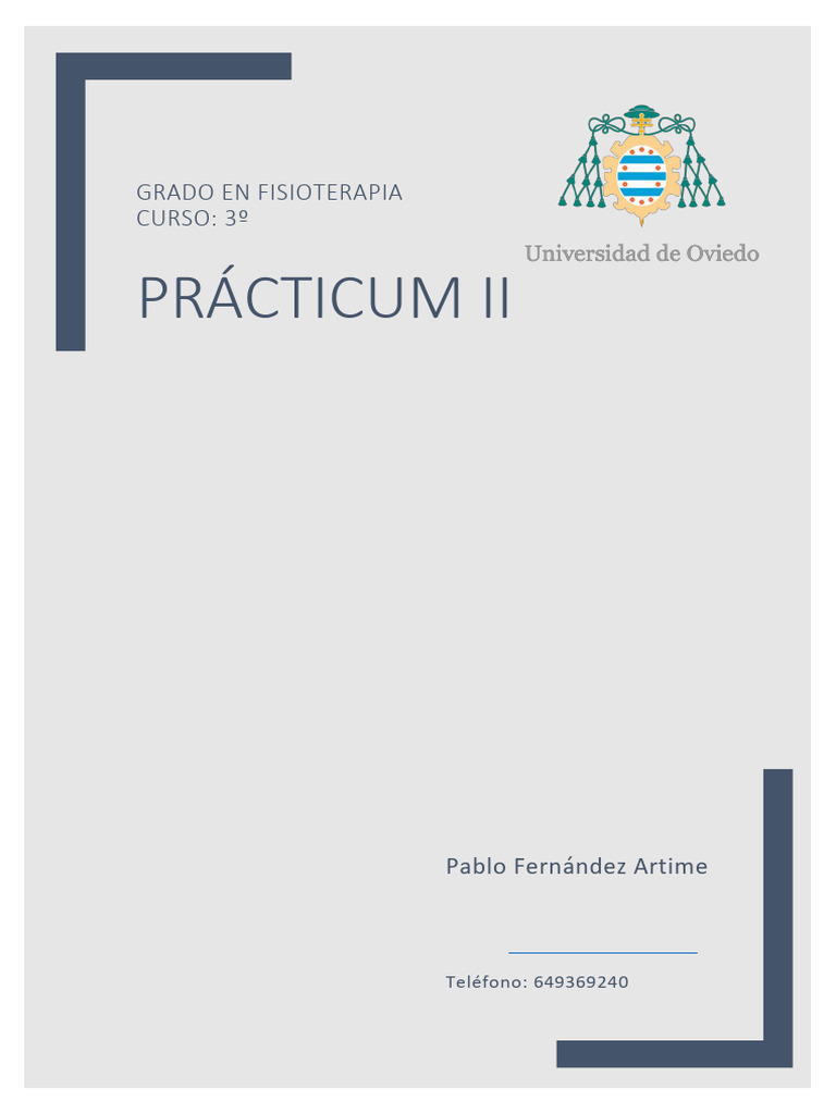 Memoria y Caso Clínico Practicum Ii | PDF