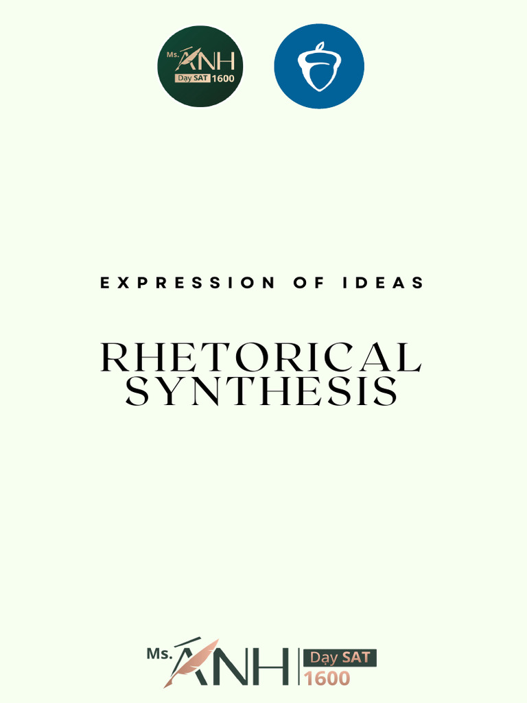 (103 Questions) Rhetorical Synthesis | PDF