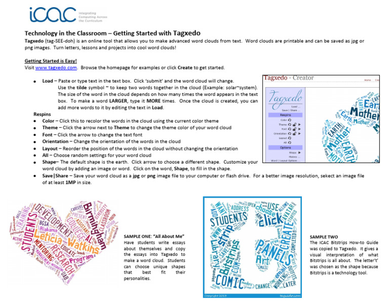 Tagxedo How-To Guide | PDF
