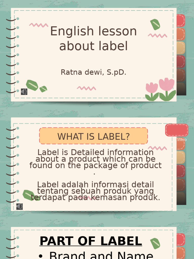 Materi Part of Label | PDF