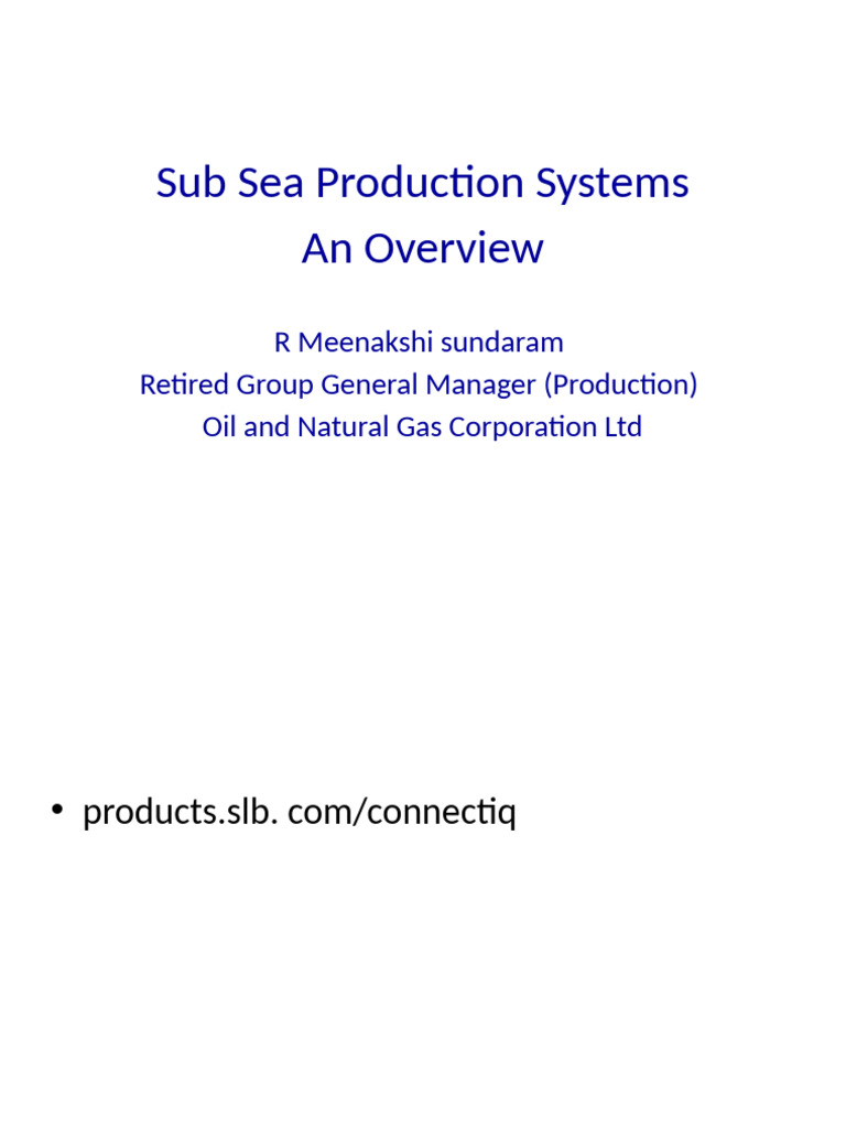 1 Trial SSPS Overview Unit 1 Sub Sea Trees Jun 24 | PDF | Petroleum ...