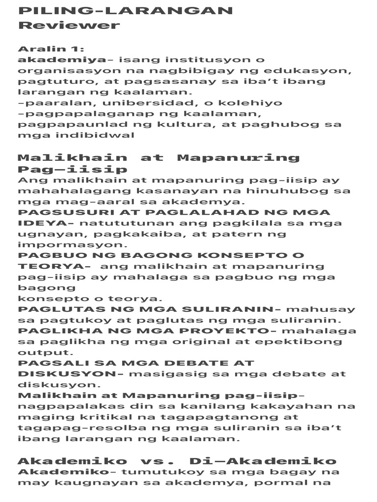 Piling Larangan | PDF