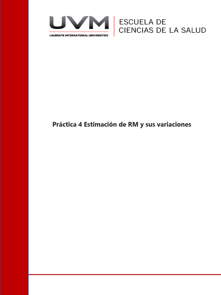 Práctica 4 Estimación de RM y Sus variacionesNNP | PDF