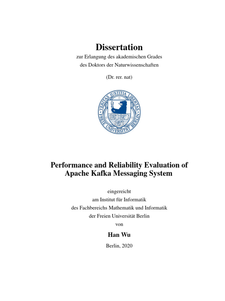 Performance and Reliability Evaluation of Apache Kafka Messaging System | PDF