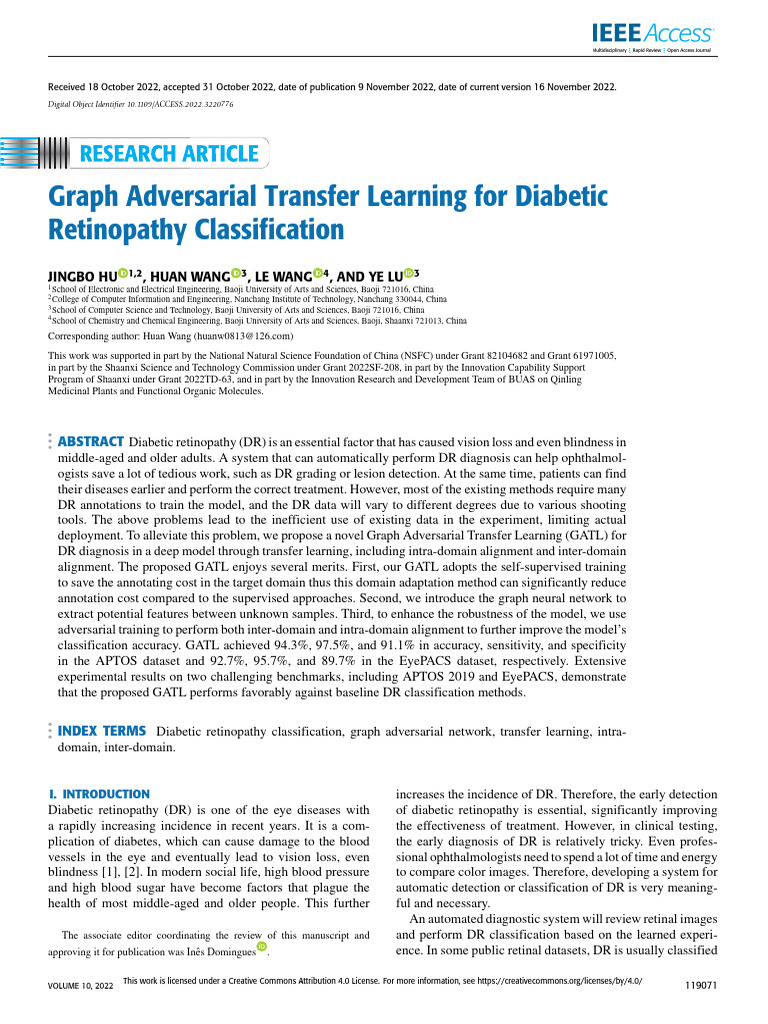 Graph Adversarial Transfer Learning For Diabetic Retinopathy ...