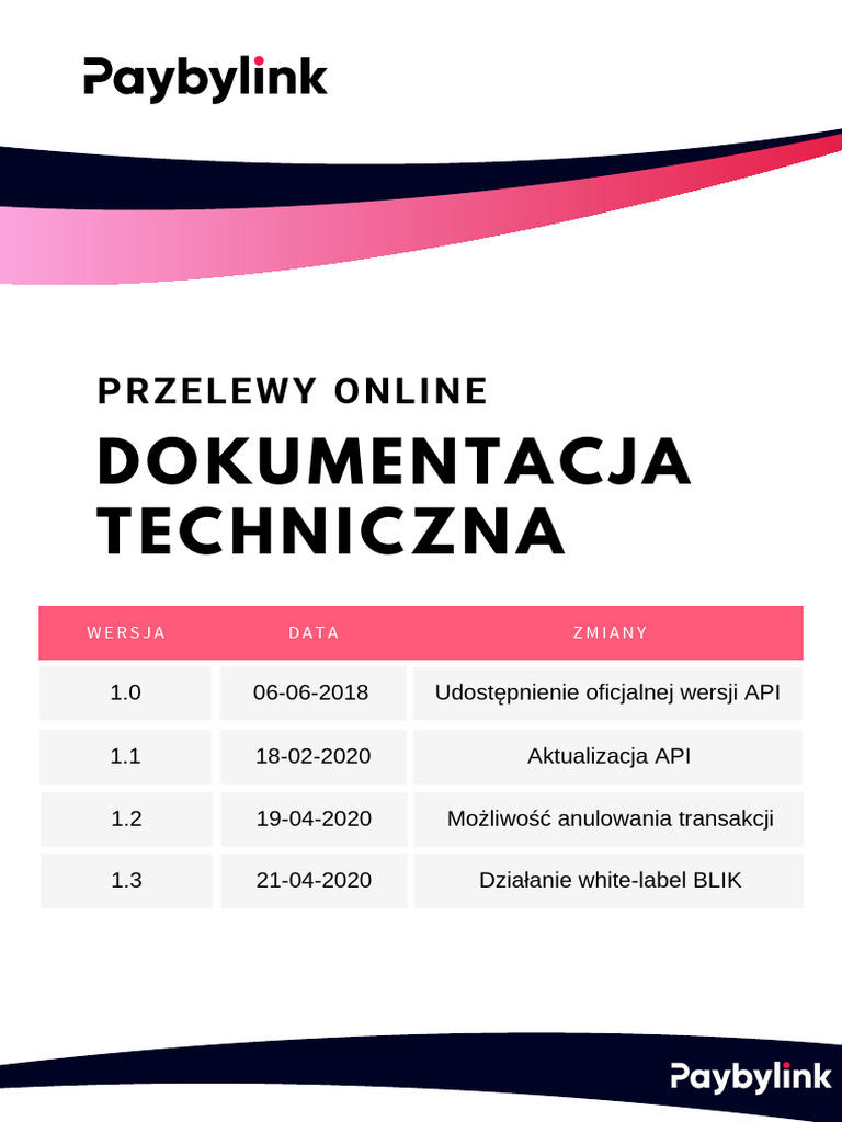 Dokumentacja Przelewy | PDF