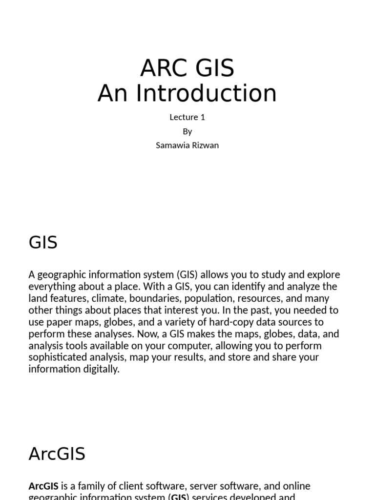 ARC GIS Introduction | PDF