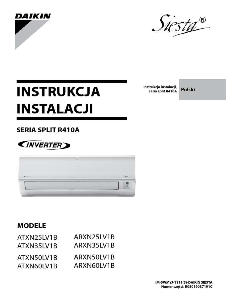 ATXN L ARXN L Installation Manuals Polish | PDF